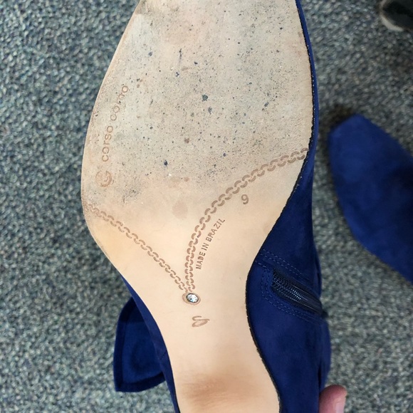 Shoes | Cobalt Blue Bejeweled Suede Boots | Poshmark